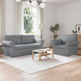 Set pohovek 2 ks Světle šedá textil 3407530