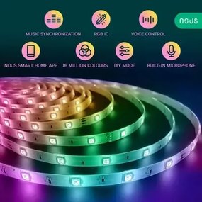 Nous F4 / LED pásek / 5m / RGBIC / WiFi / Tuya