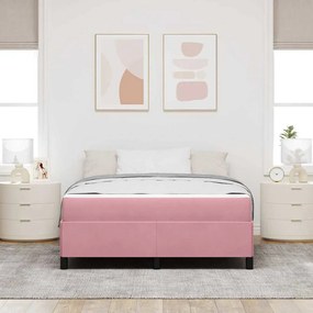 Rám postele Růžová 140 x 200 cm textil 3399071