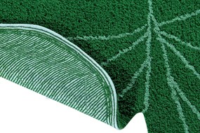 Lorena Canals, Přírodní koberec, ručně tkaný Monstera Leaf, 120x160, zelená, chodba / předsíň