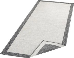 Kusový koberec Twin-Wendeteppiche 103108 creme grau – na von aj na doma, 200x290, šedá, chodba / predsieň, Hanse Home