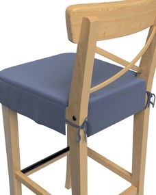 Sedák na židli IKEA Ingolf - barová barva tmavě modrá látka sametová