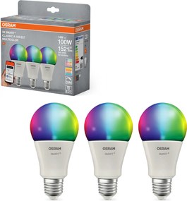 Osram Světelný zdroj »Smart Mat«, 3 kusy (A100, E27, 2700 K, Rgbw, matná)