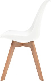 Jídelní židle 6 ks bílé plast 274850