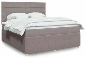 Box spring postel s matrací taupe 180x200 cm textil 3292139