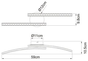 Globo 67169-12IP - LED Koupelnový přisazený lustr JULES 2xLED/6W/230V IP44
