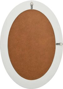 Nástěnné zrcadlo barokní styl 50 x 70 cm bílé 320352