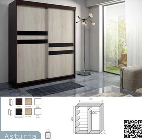 Arkos Šatní skříň Asturia Barva: bílá