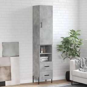 Skříň highboard betonově šedá 34,5x34x180 cm kompozitní dřevo 3198925