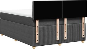Box spring postel s matrací tmavě šedá 160x200 cm textil 3287522