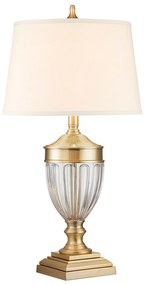 Elstead Quoizel DENISSON BB velká stolní lampa 80 cm/broušená mosaz/1xE27