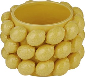 Butlers LEMON Květináč 13 cm - žlutá
