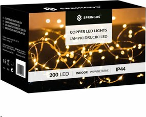 LED Nano světelný závěs - 3x2m, 200LED, 8 funkcí, ovladač, USB, IP44, multicolor