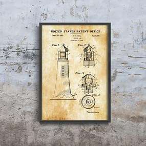 Retro plakát Retro plakát Lighthouse Neill Patent USA