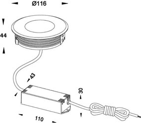 IMPR 730336 Venkovní zápustné svítidlo 12xSMD teplá bílá - DEKOLIGHT