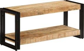 vidaXL TV stolek 90 x 30 x 40 cm masivní mangovníkové dřevo [247824] Barva: Černá