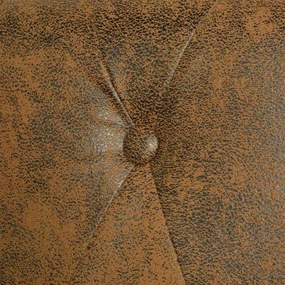 Chesterfield sedačka 3místná umělá kůže hnědá 243620