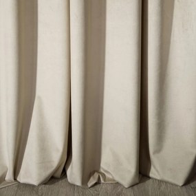 Design 91 Záclona 140x270 Rosa světle béžový velur připravená na pásku D91