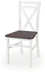 Jídelní židle Delmar 2 (bílá + tmavý ořech). 796158