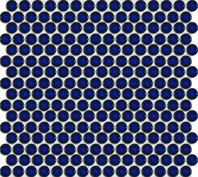 Keramická mozaika Premium Mosaic modrá 30x31 cm lesk MOS19DBL