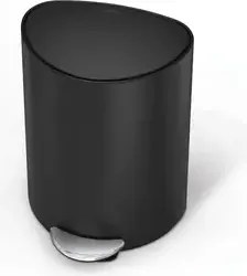 Simplehuman Pedálový odpadkový koš 6 l černá / kapsa na sáčky / ocel