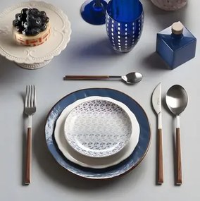 Pinti Inox Sushi Queen Mahogany Satin černozlatá / Sada příborů / 24 k