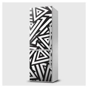 E-shop24, Pi51SL149, Rozměr 65x180 cm, Fototapeta samolepící na lednice - Design bílo černý