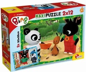 Liscianigioch Bing puzzle Bing a jeho přátelé / 2x12 dílků / od 3 let