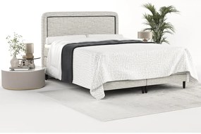 Světle šedá boxspring postel 200x200 cm Dove – Maison de Rêve