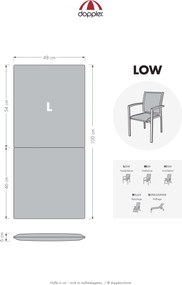 Doppler LIVING 2097 nízký - set 6 ks – polstry na židli a křeslo se zipem
