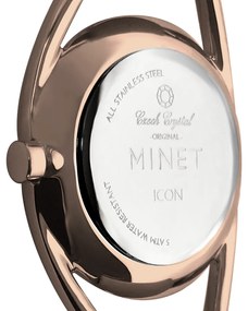 Růžové dámské hodinky MINET ICON ROSE GOLD MESH MWL5015