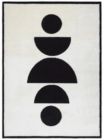 Dywany Łuszczów Kusový koberec Mode 8598 geometric cream/black Rozměry koberců: 120x170
