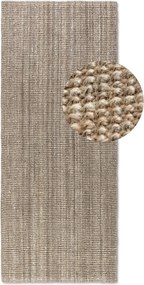 Behúň Bouclé Jute 105975 Grey Brown, 80x200, hnedá, chodba / predsieň, Hanse Home