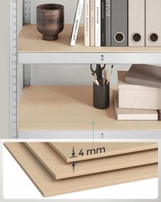 Sada regálů Regmet 2 ks 160 cm hnědá/stříbrná