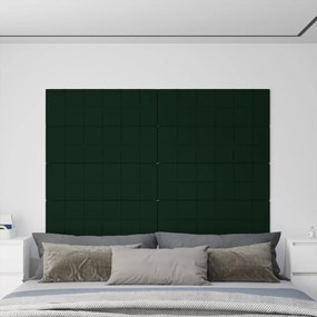 vidaXL Nástěnné panely 12 ks 90 x 30 cm samet 3,24 m² [344130] Barva: Tmavě zelená