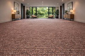 ITC, Metrážový koberec Manhattan 7637, na míru, šíře 4m,5m, oranžová, ab (mřížka), filc, chodba / předsíň