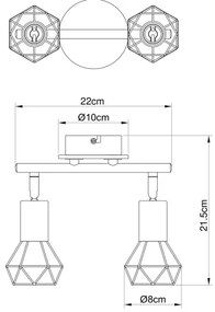 Globo 54802S-2 - Bodové svítidlo XARA 2xE14/40W/230V