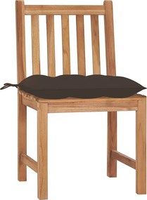 Zahradní židle 4 ks s poduškami masivní teak 3073111