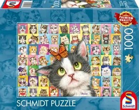 SCHMIDT Puzzle Kočičí výrazy / 1000 dílků