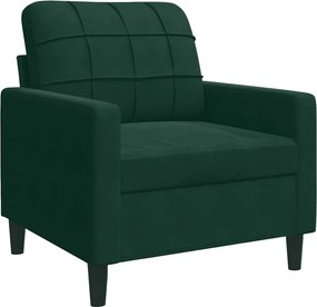 3dílná sedací souprava s poduškami tmavě zelená samet 3278433