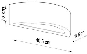 Sollux SL.0873 - Nástěnné svítidlo ATENA 1xE27/60W/230V šedá