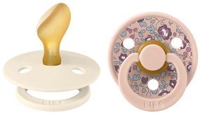 Bibs anatomické dudlíky kaučuk Colour 2 ks - 6-18 měsíců Liberty Ivory-blush