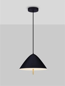 Matně černé kovové LED závěsné svítidlo s kovovým stínidlem ø 40 cm Oros – Nova Luce