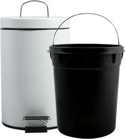 MSV UNIS Pedálový odpadkový koš 3 L bílá / ocel