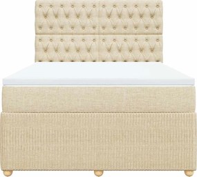 Box spring postel s matrací krémová 160x200 cm textil 3294419