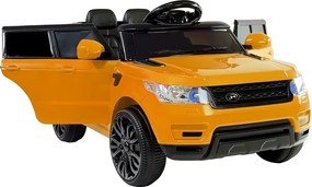 LEAN CARS Elektrické autíčko HL1638 s dálkovým ovládáním, MP3 a LED světlem oranžové