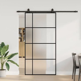 Posuvné dveře se sadou kování černé 102,5x205 cm ESG Glass 3375873