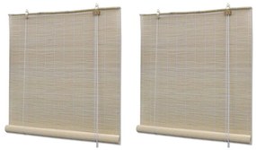 Zatemňovací rolety z přírodního bambusu 2 ks 120 x 160 cm