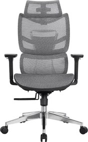 Ergonomická síťovaná kancelářská židle MOSH Airflow 690 – černo-bílá