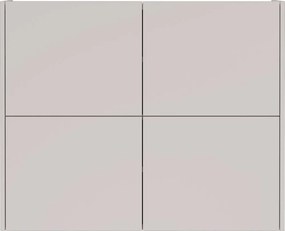Krémová matná závěsná skříňka 97x79x27 cm Binetto – Germania